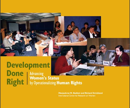 Development done right: advancing women's status by operationalizing ...